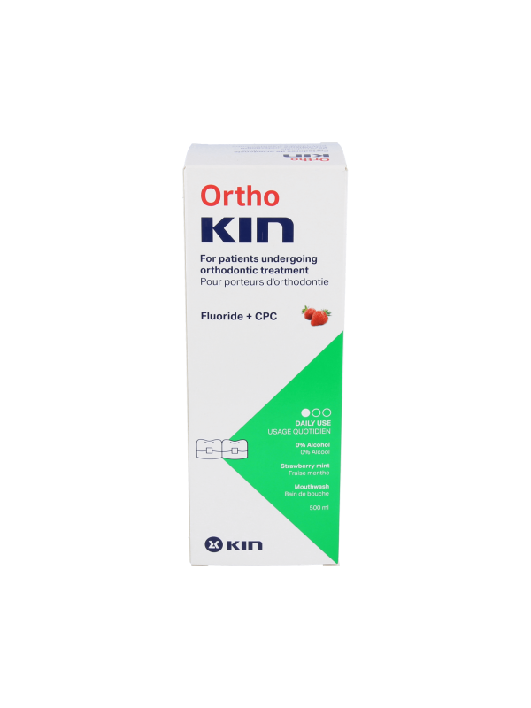 ORTHOKIN ENJUAGUE BUCAL FRESA MENTOLADA 500 ML