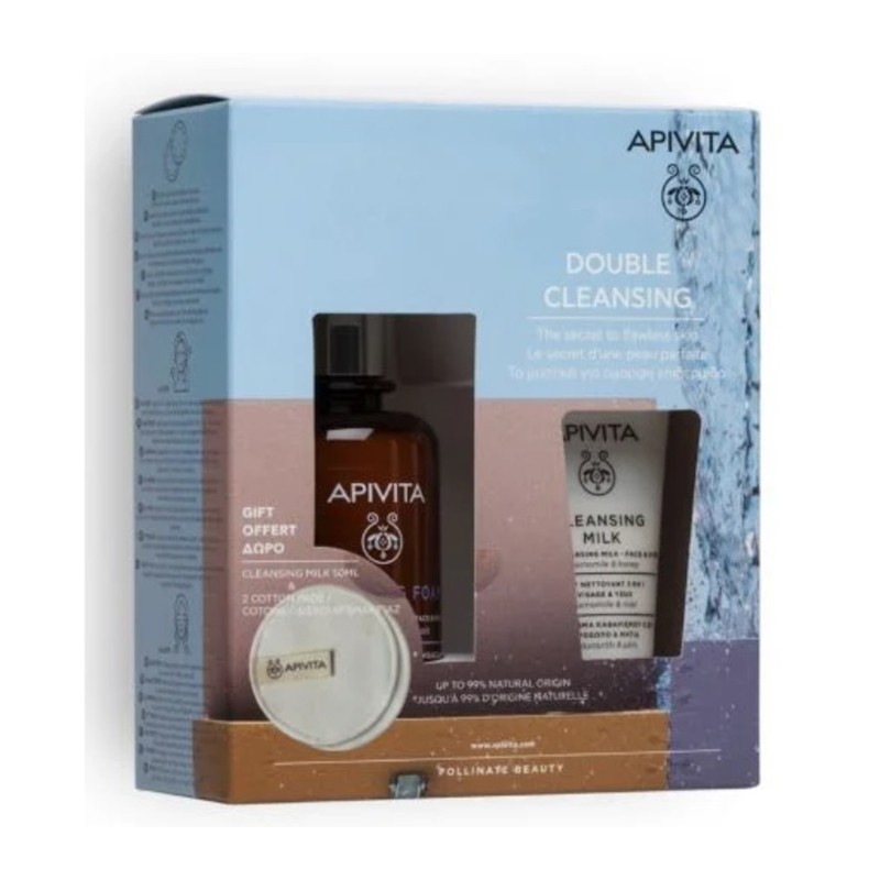 APIVITA PACK DOBLE LIMPIEZA ESPUMA+ LECHE LIMP